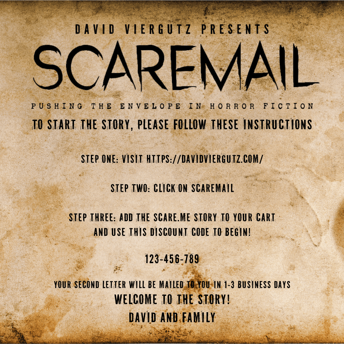 ScareMail - Scare.Me Gift Box - Author David Viergutz